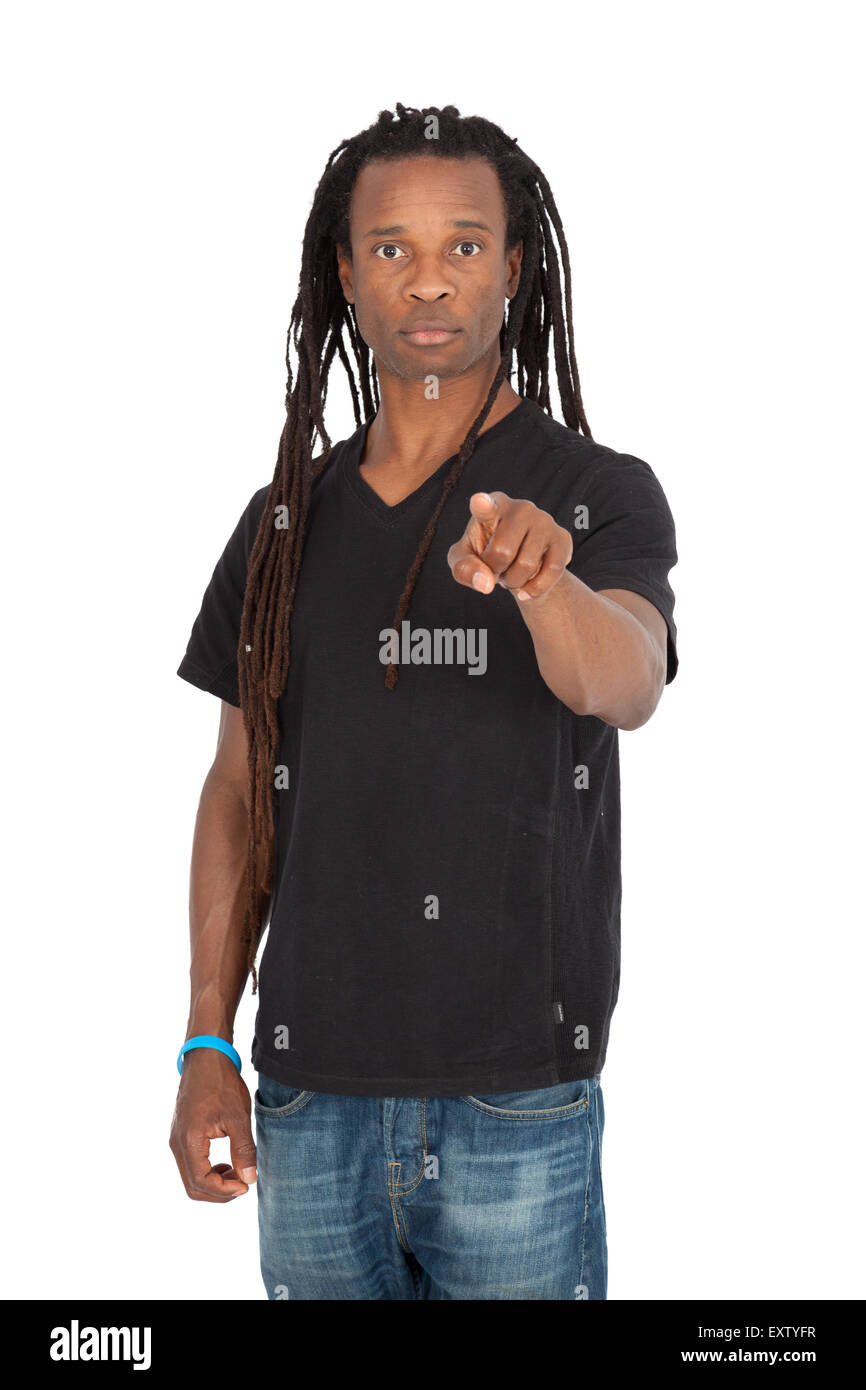 Handsome man with dreadlocks doing different expressions in different ...