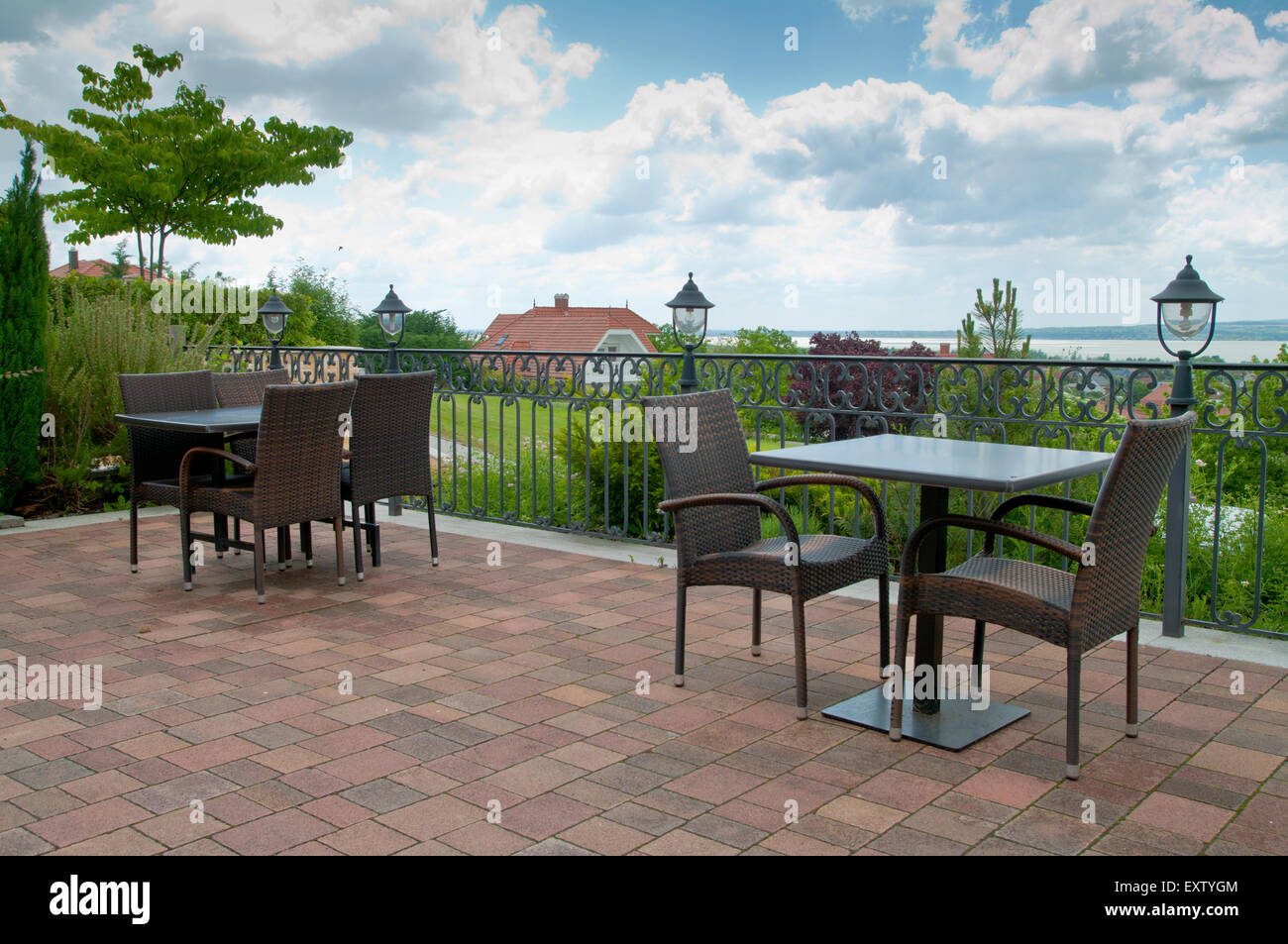 restaurant table outdoor cafe dining dinner chair resort furniture ...