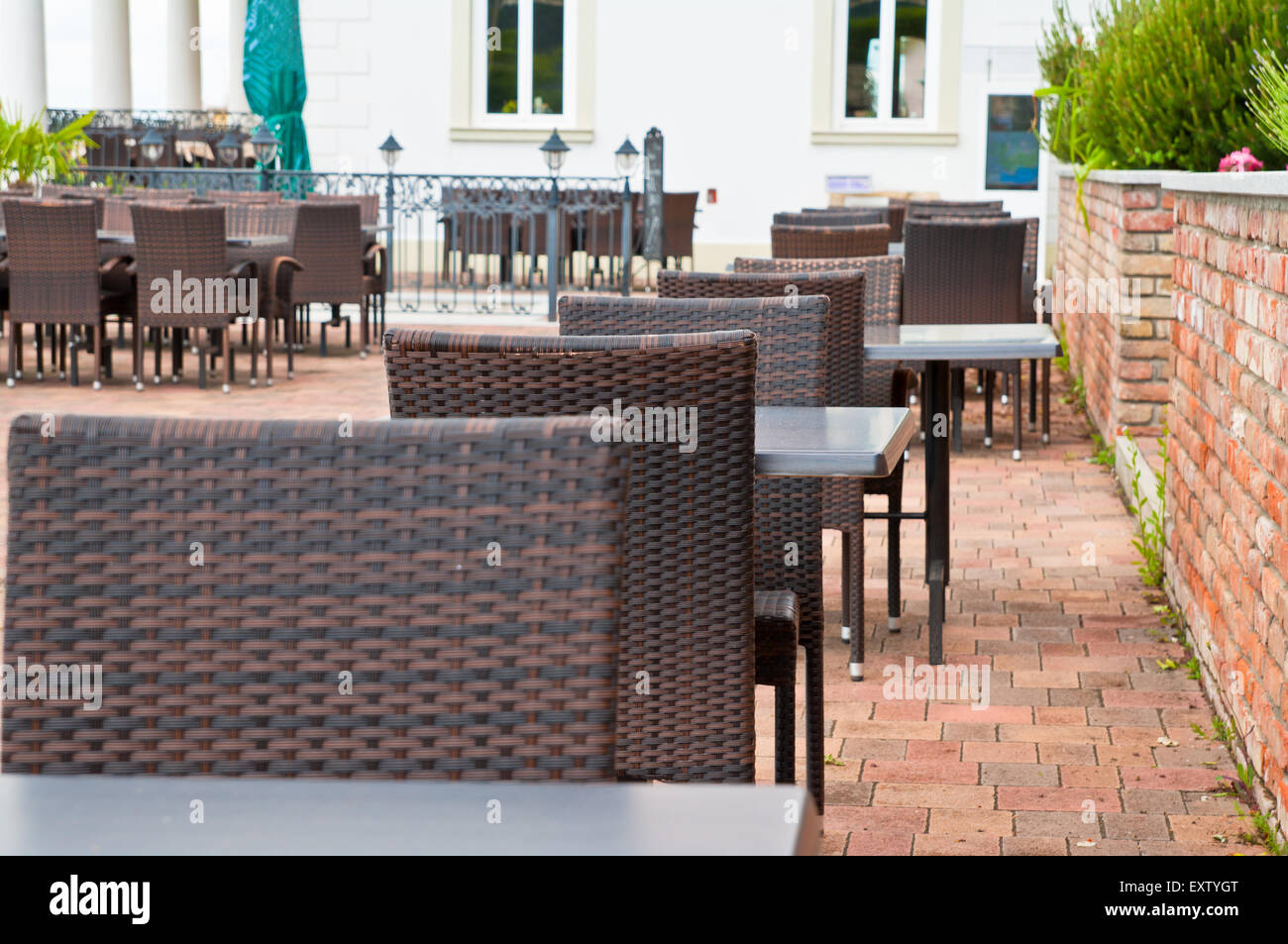 restaurant table outdoor cafe dining dinner chair resort furniture ...