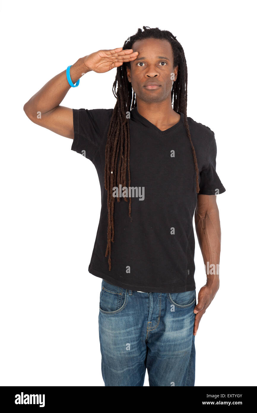 Handsome man with dreadlocks doing different expressions in different ...