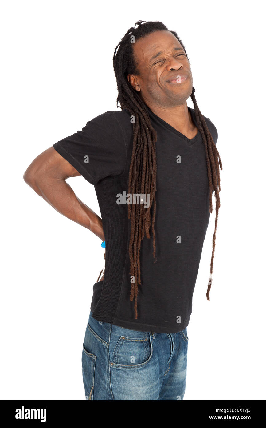 Handsome man with dreadlocks doing different expressions in different ...