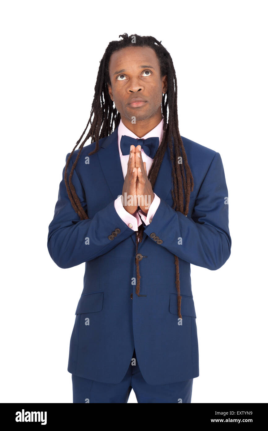 African man dreadlocks praying hi-res stock photography and images - Alamy