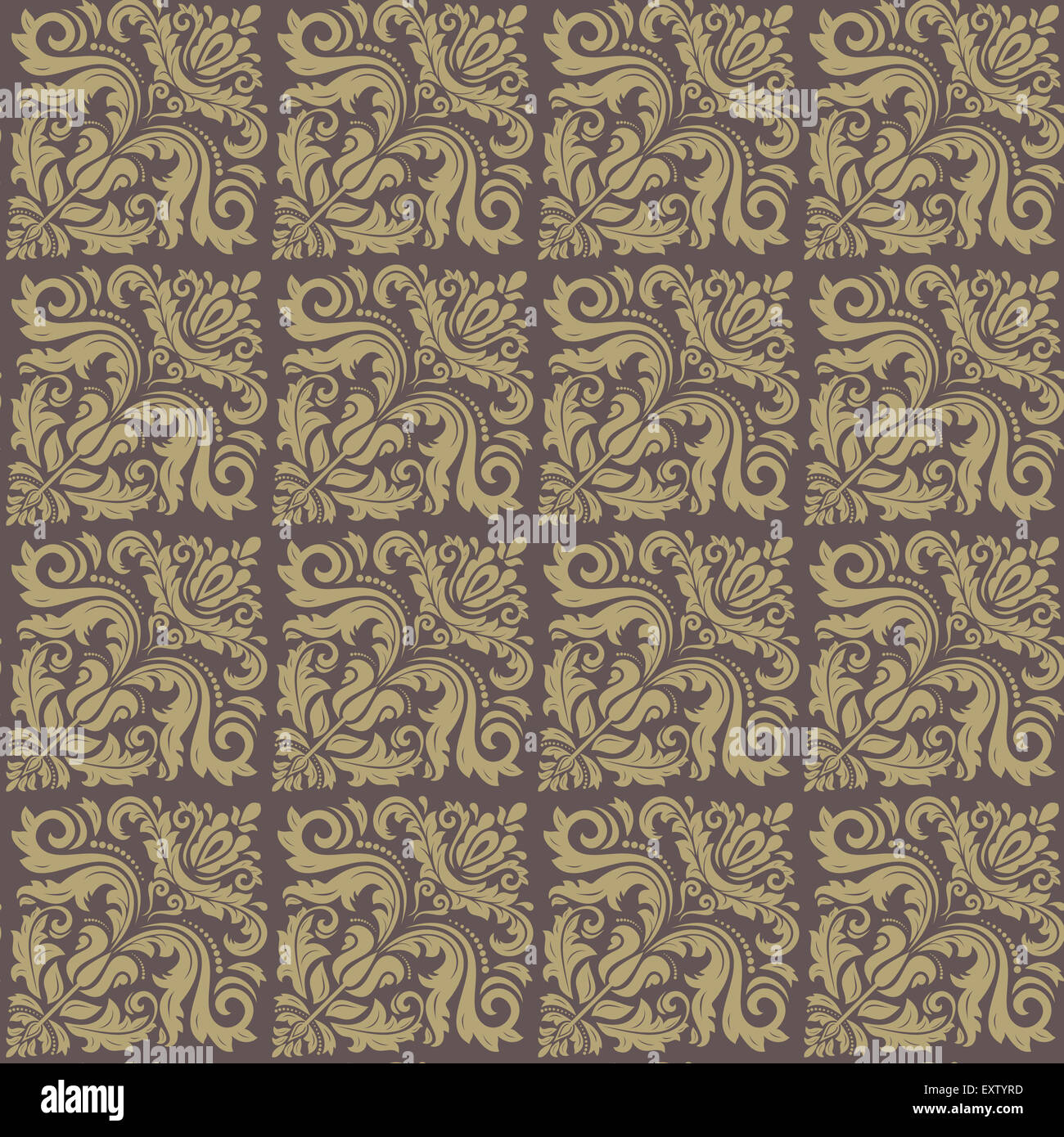 Damask Seamless Pattern Stock Photo - Alamy