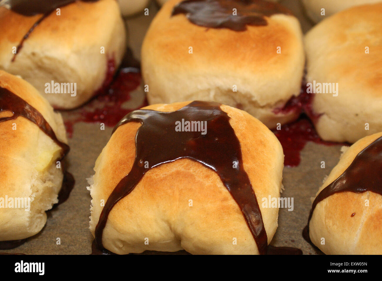 Homemade chocolate buns - delicious Stock Photo - Alamy