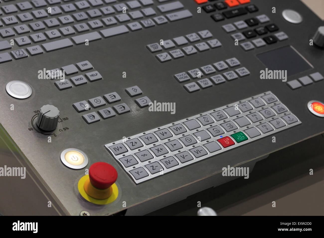 Operation panel of modern CNC machining center Stock Photo - Alamy