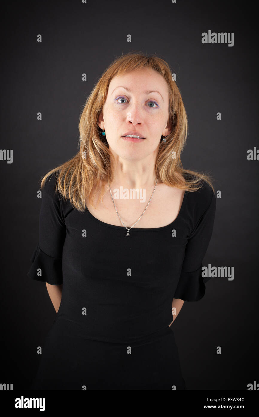 beautiful woman doing different expressions in different sets of ...