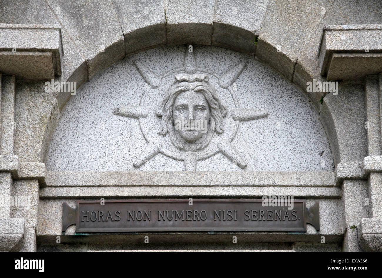 Sundial fountain detail at Powercourt Garden in Ireland Stock Photo - Alamy