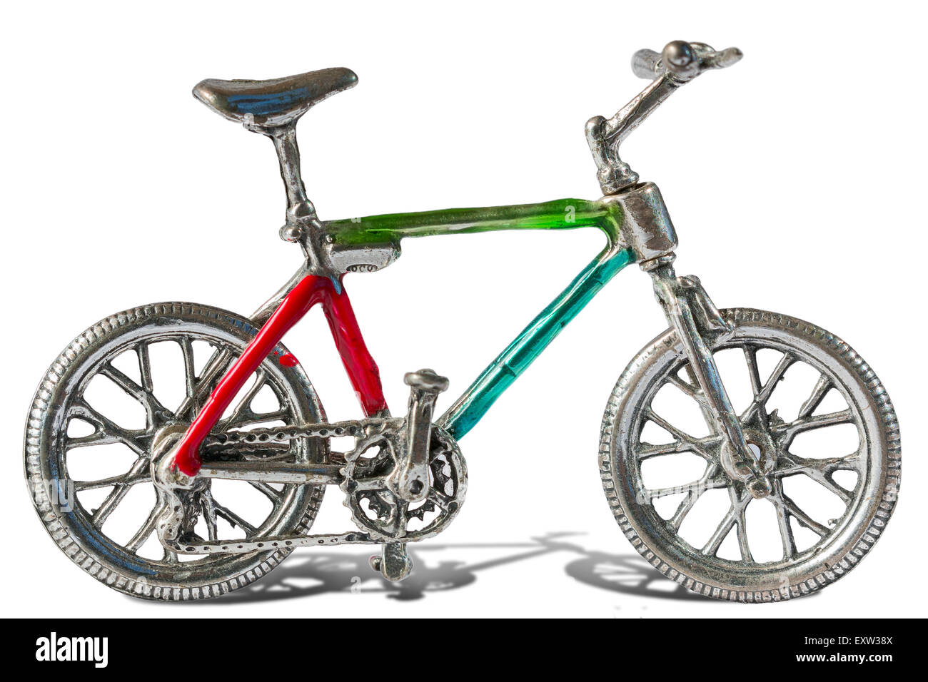 silver bike on white background Stock Photo - Alamy