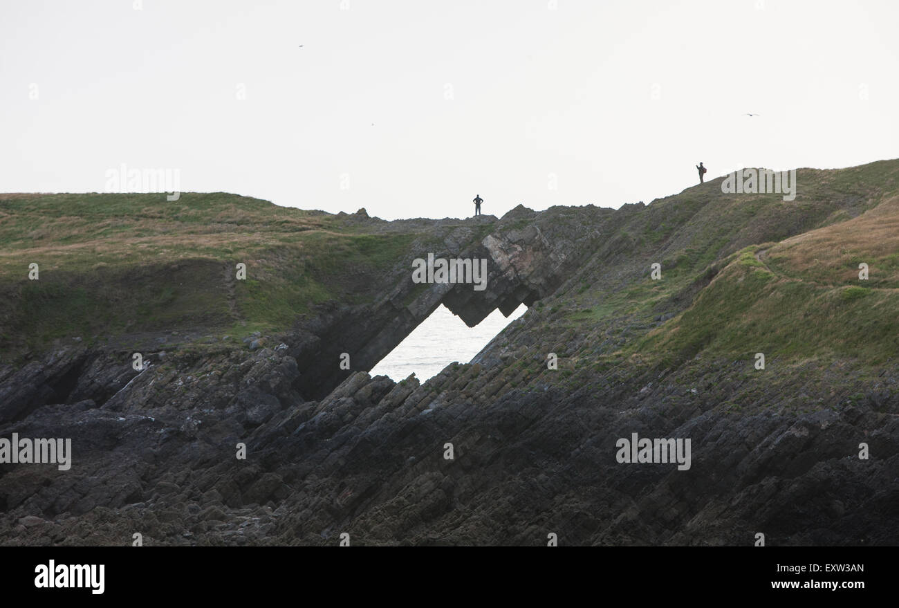 Hikers Geology,rocks at Worms Head,Gower.Rhossilli,Bay,beach,Gower ...