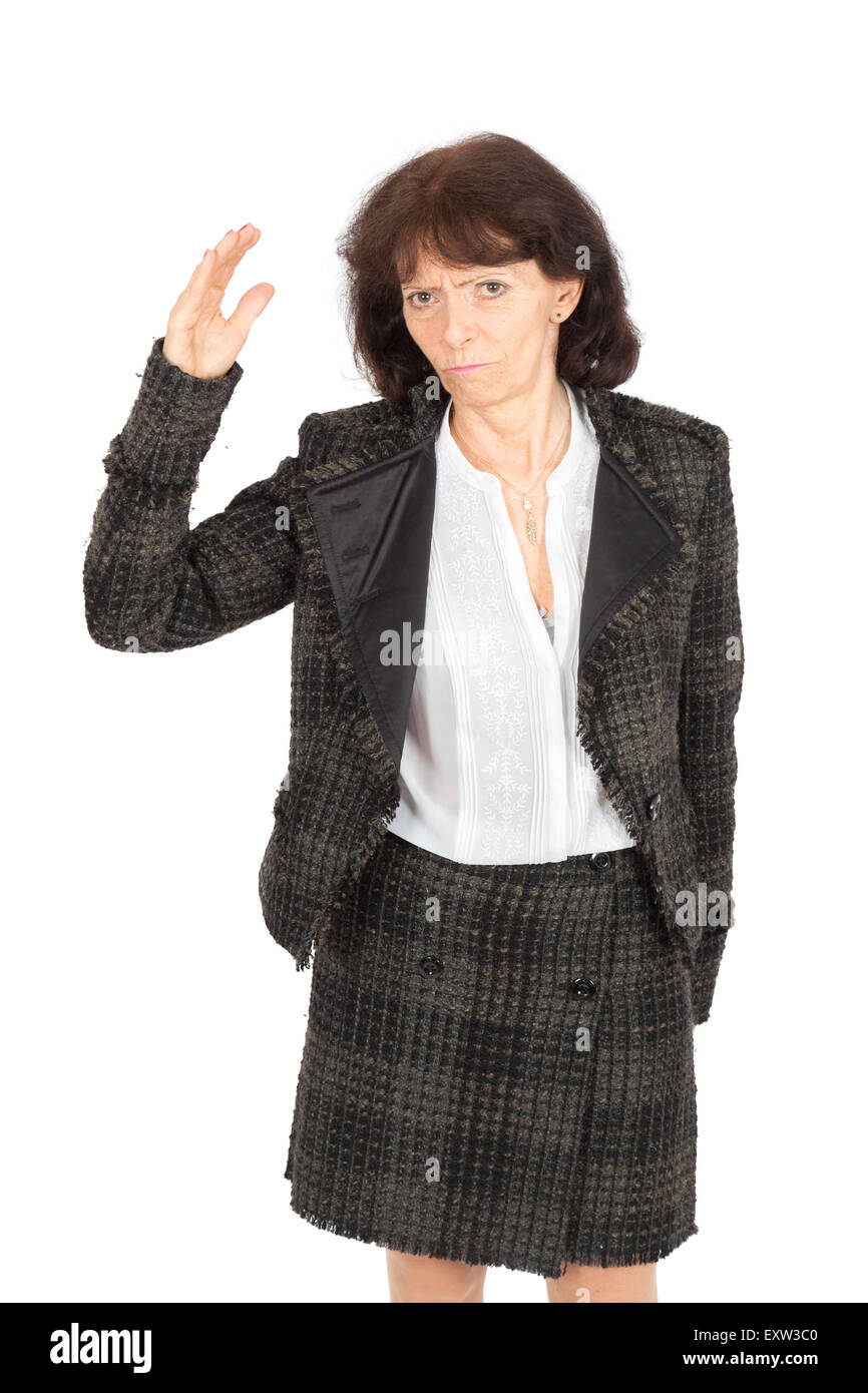 Beautiful businesswoman doing different expressions in different sets ...