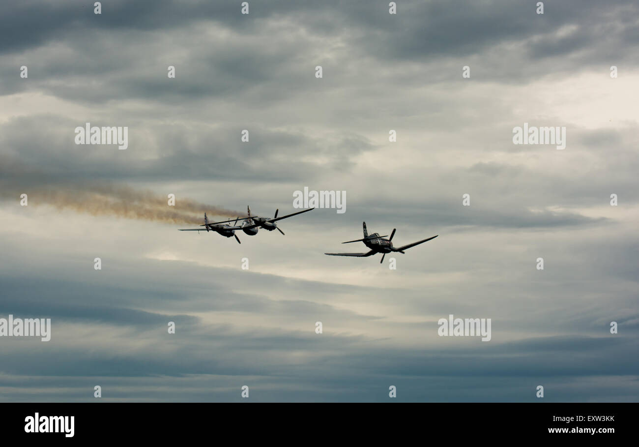 Historic Aircrafts In Formation Flight Stock Photo - Alamy