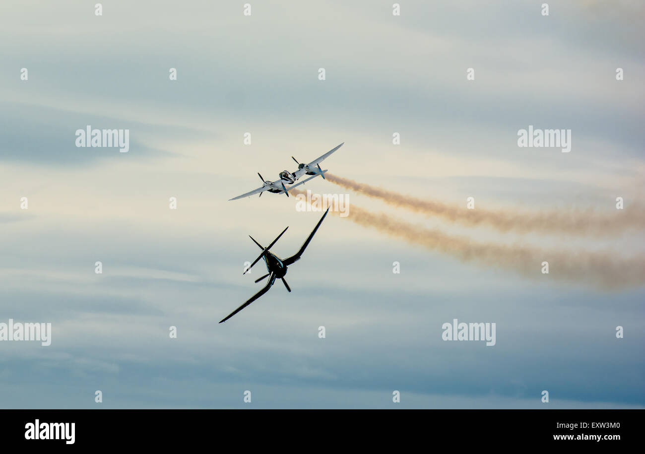 Historic Aircrafts In Formation Flight Stock Photo - Alamy