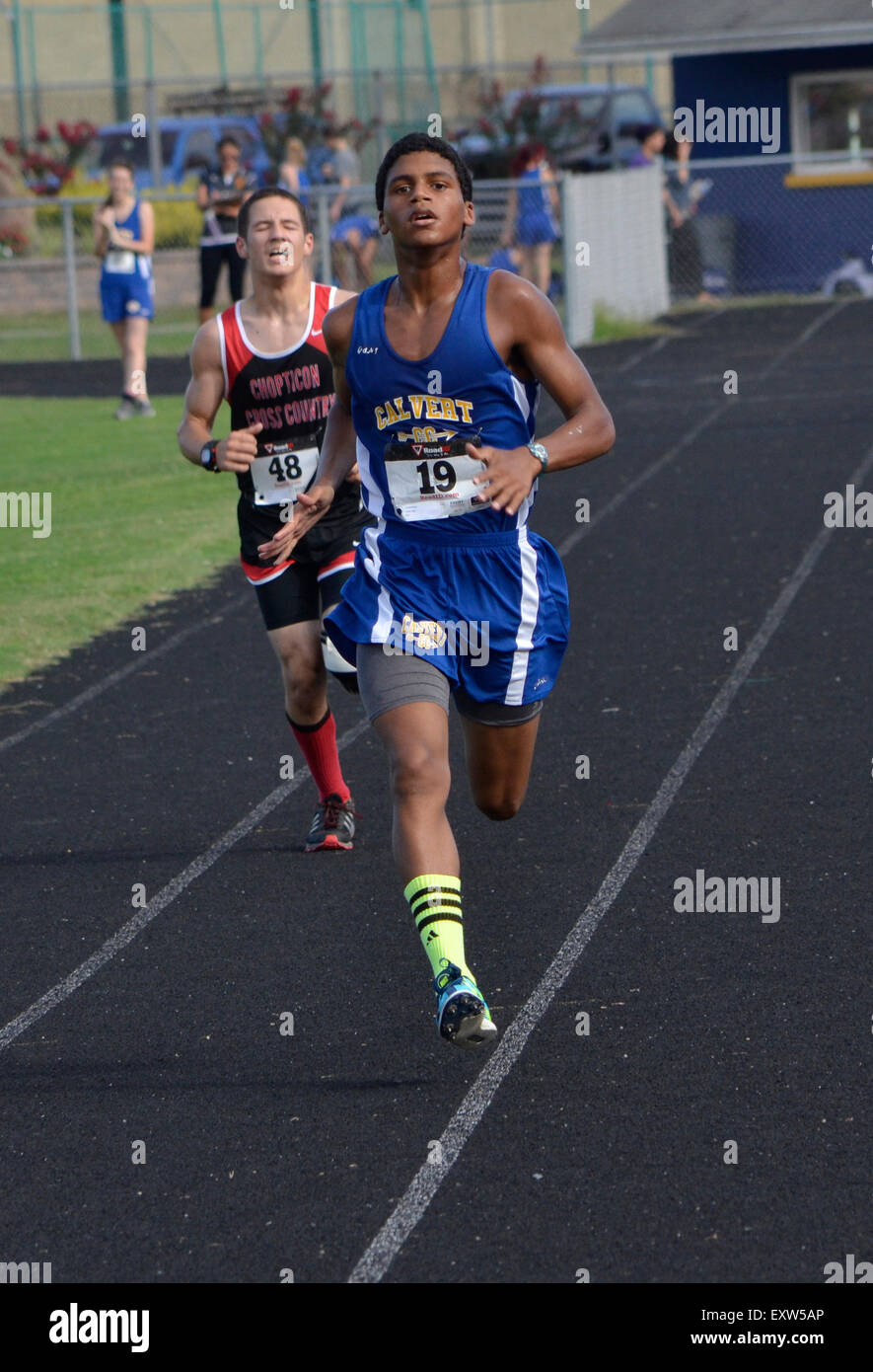 Runners in track meet Stock Photo - Alamy