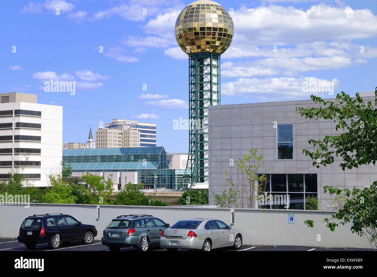 The Sunsphere, in World's Fair Park, downtown Knoxville, Tennessee. The ...