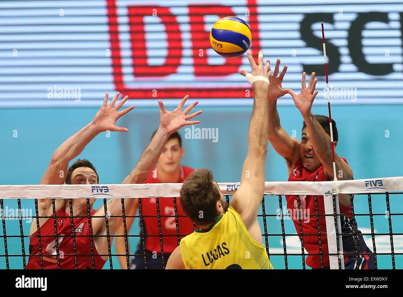 David Lee Volleyballblock 114 Panam Volleyball Block Stock Photos,