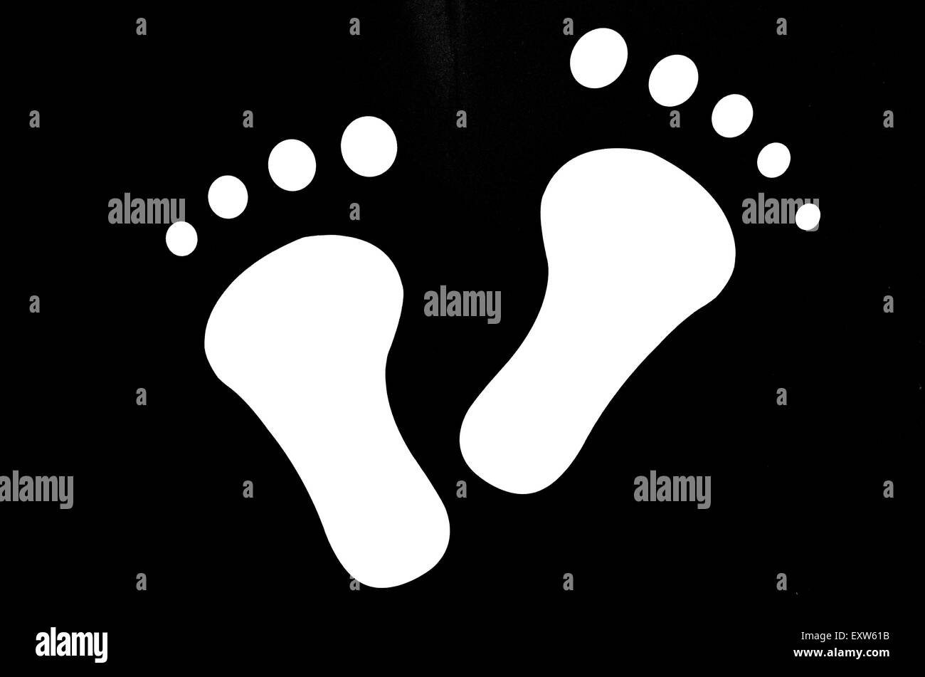 Black Shape Footprints High Resolution Stock Photography and Images - Alamy