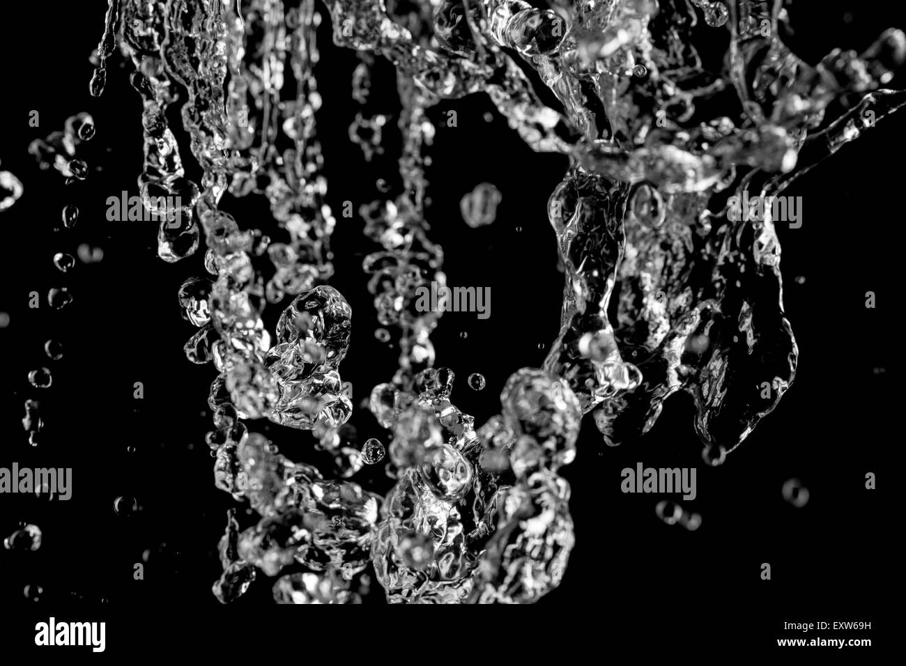 Water splash Black and White Stock Photos & Images - Alamy