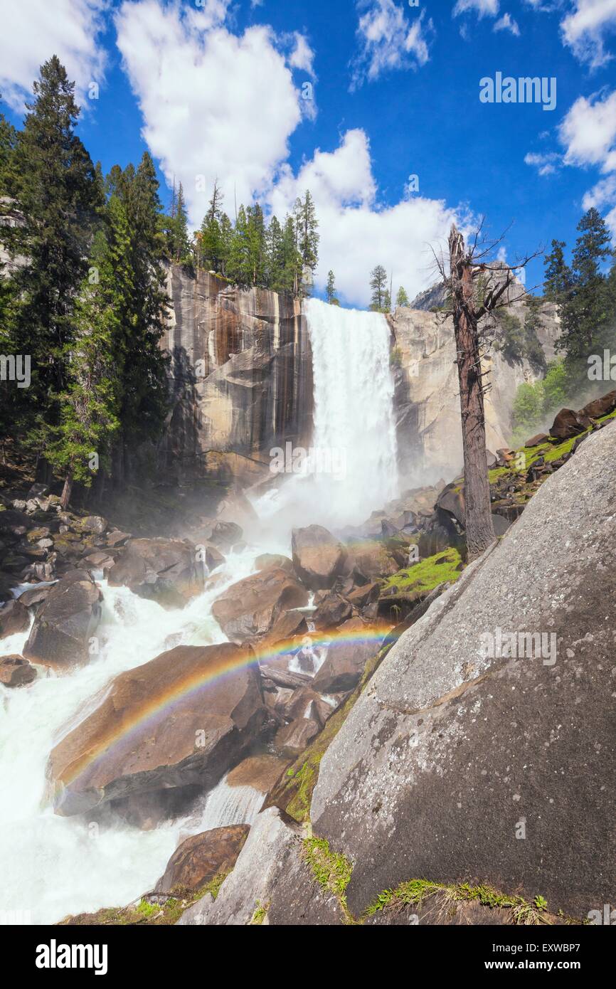 Vernal Fall at Merced River, Yosemite National Park, California, USA ...