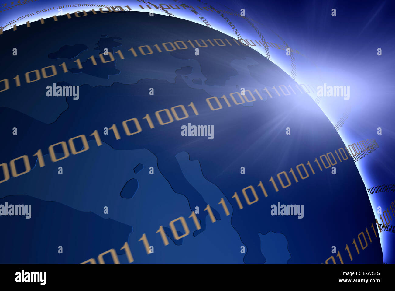 Globe with binary code Stock Photo - Alamy Globe with binary code Stock Photo - Alamy