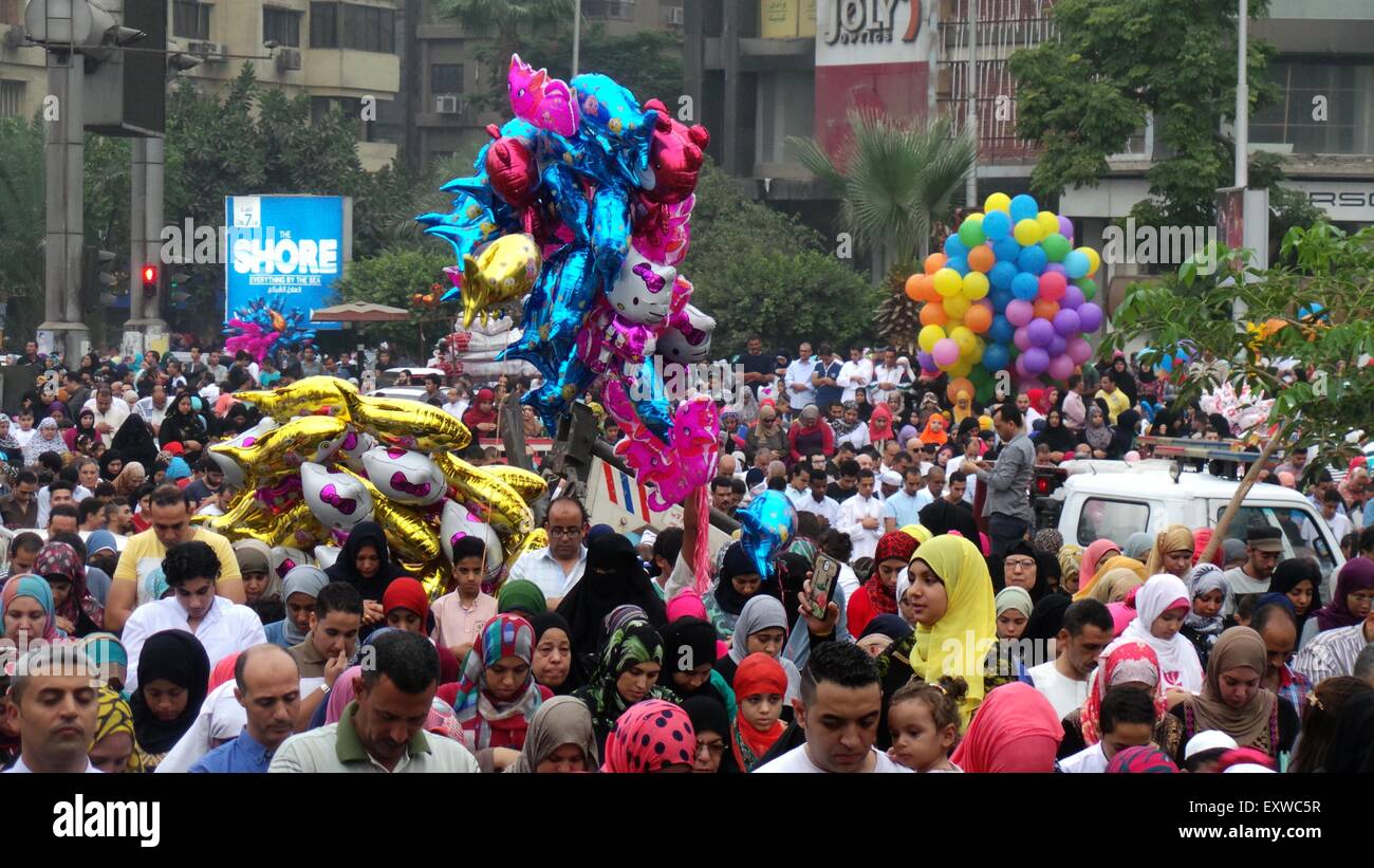 Cairo, Egypt. 17th July, 2015. Egyptians celebrate Eid al-Fitr in Cairo ...