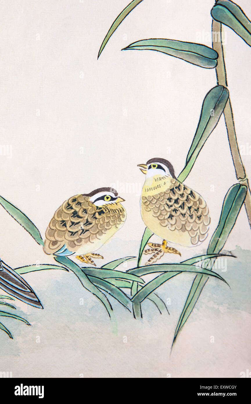 Traditional Chinese Painting, Bird Stock Photo - Alamy