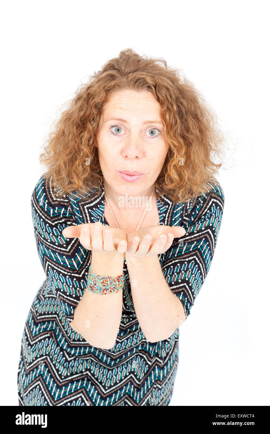 Beautiful woman doing different expressions in different sets of ...