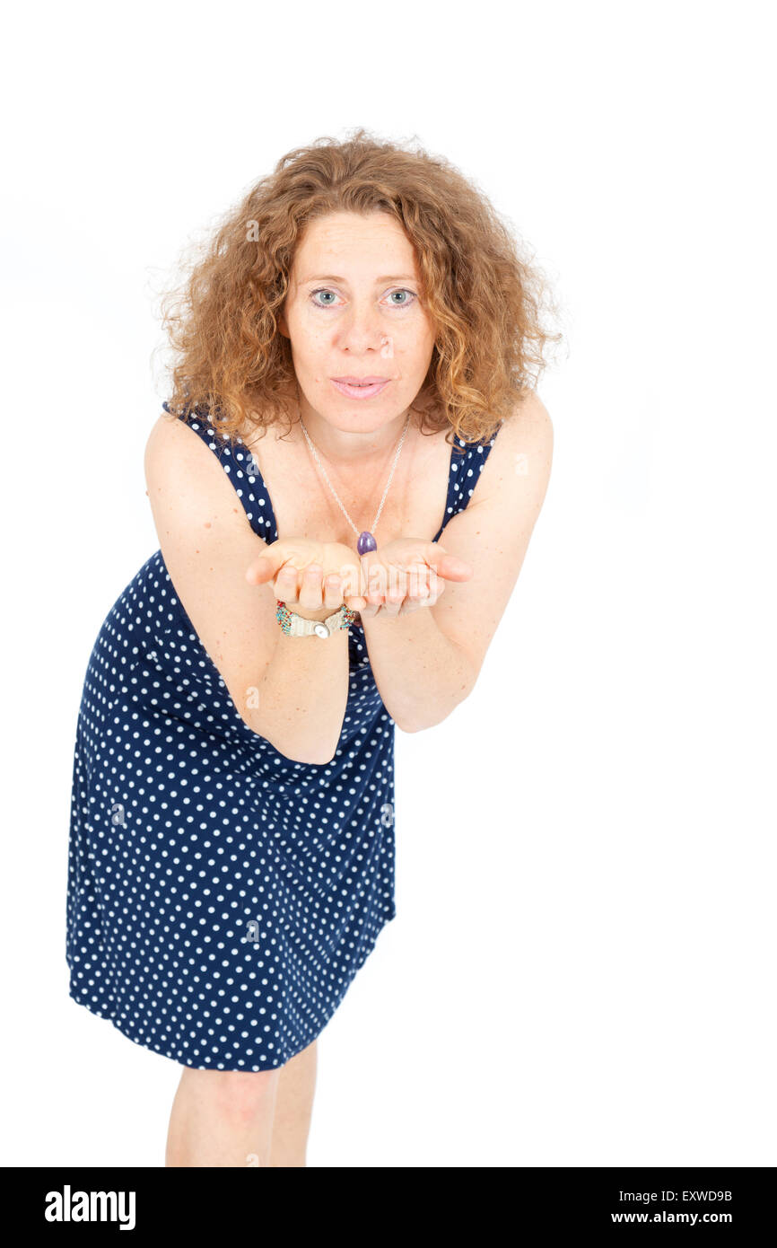 Beautiful woman doing different expressions in different sets of ...