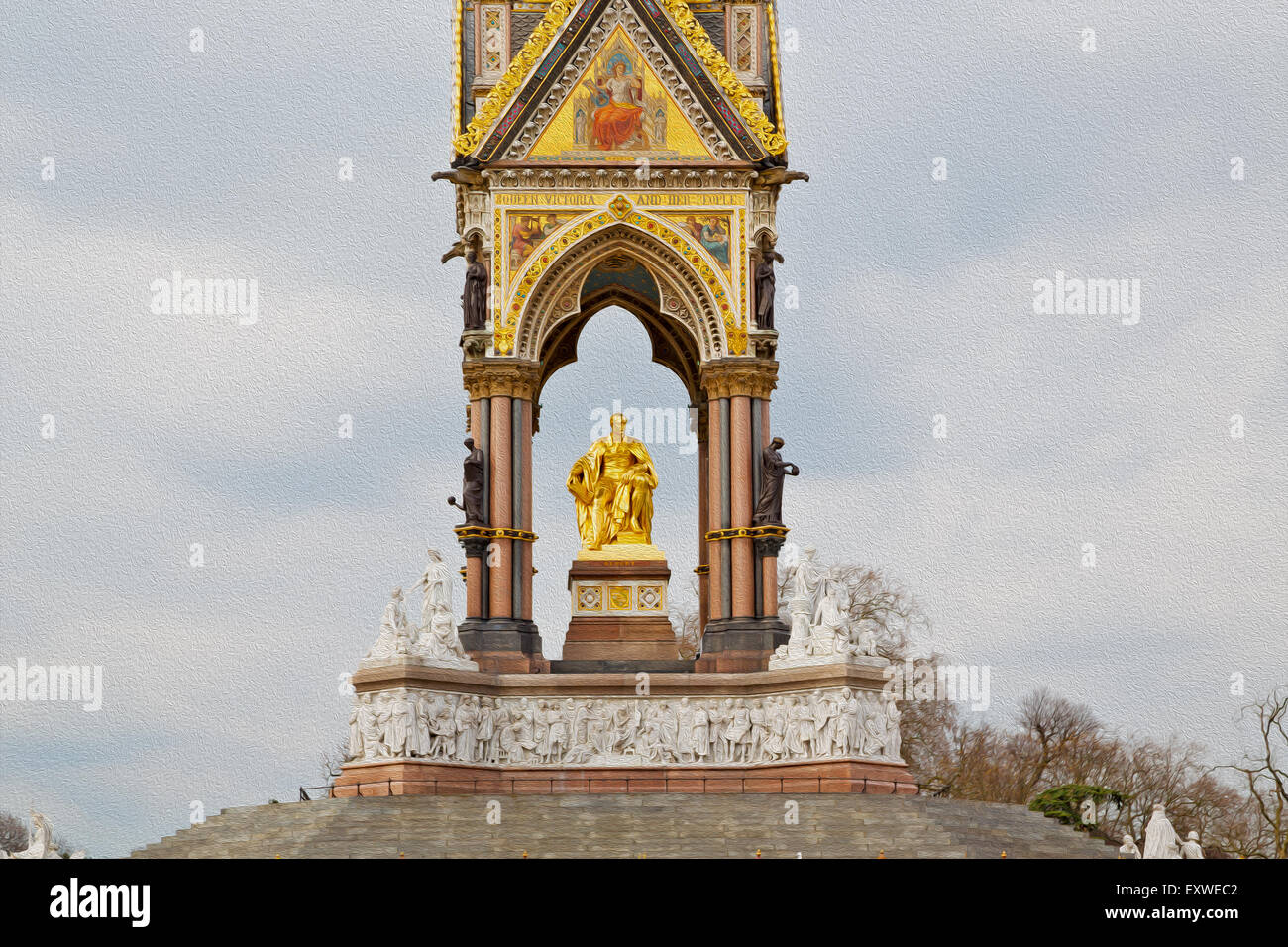 albert monument in london england kingdome and old construction Stock ...
