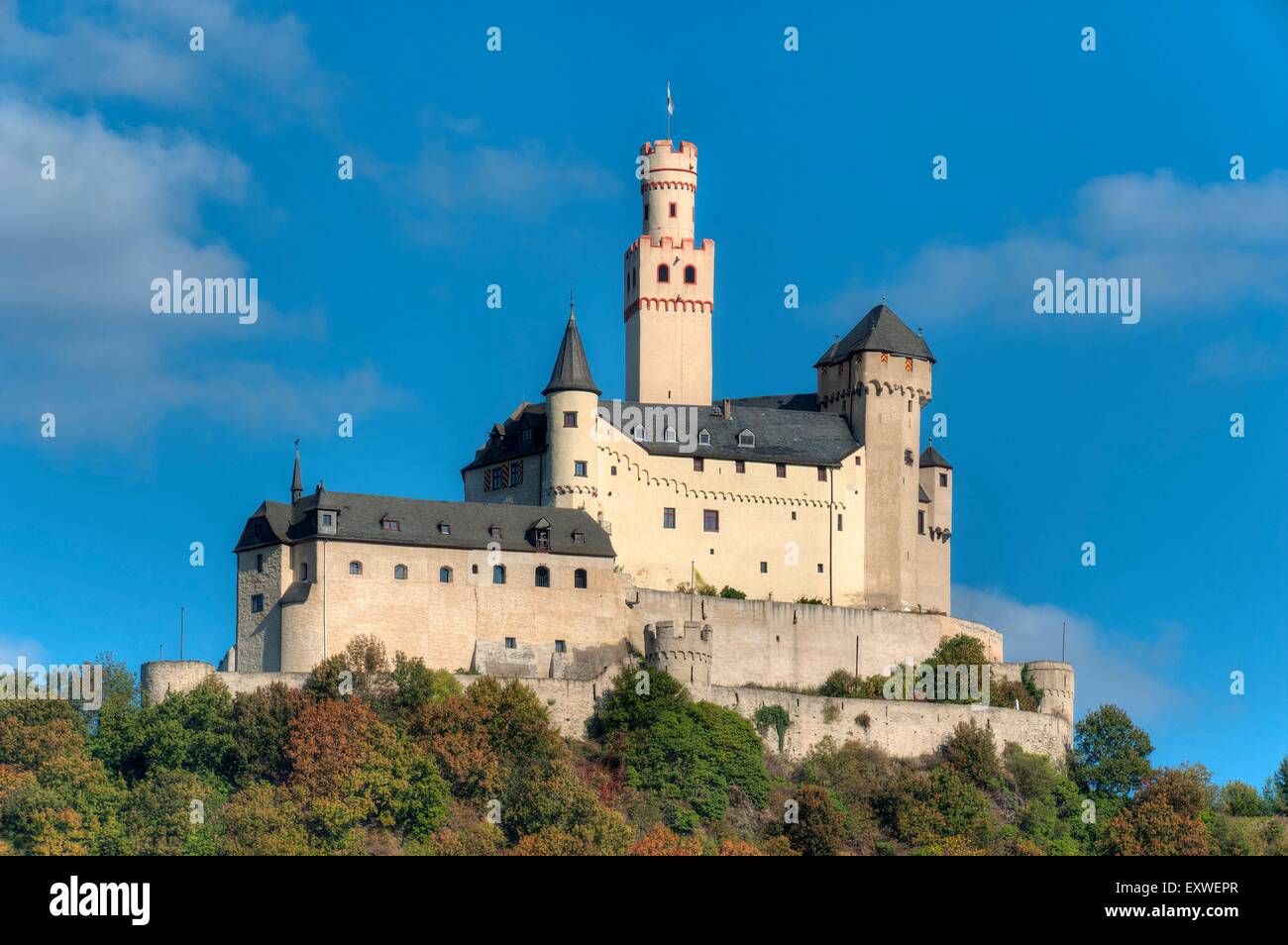 Marksburg, Braubach at River Rhine, Germany Stock Photo - Alamy