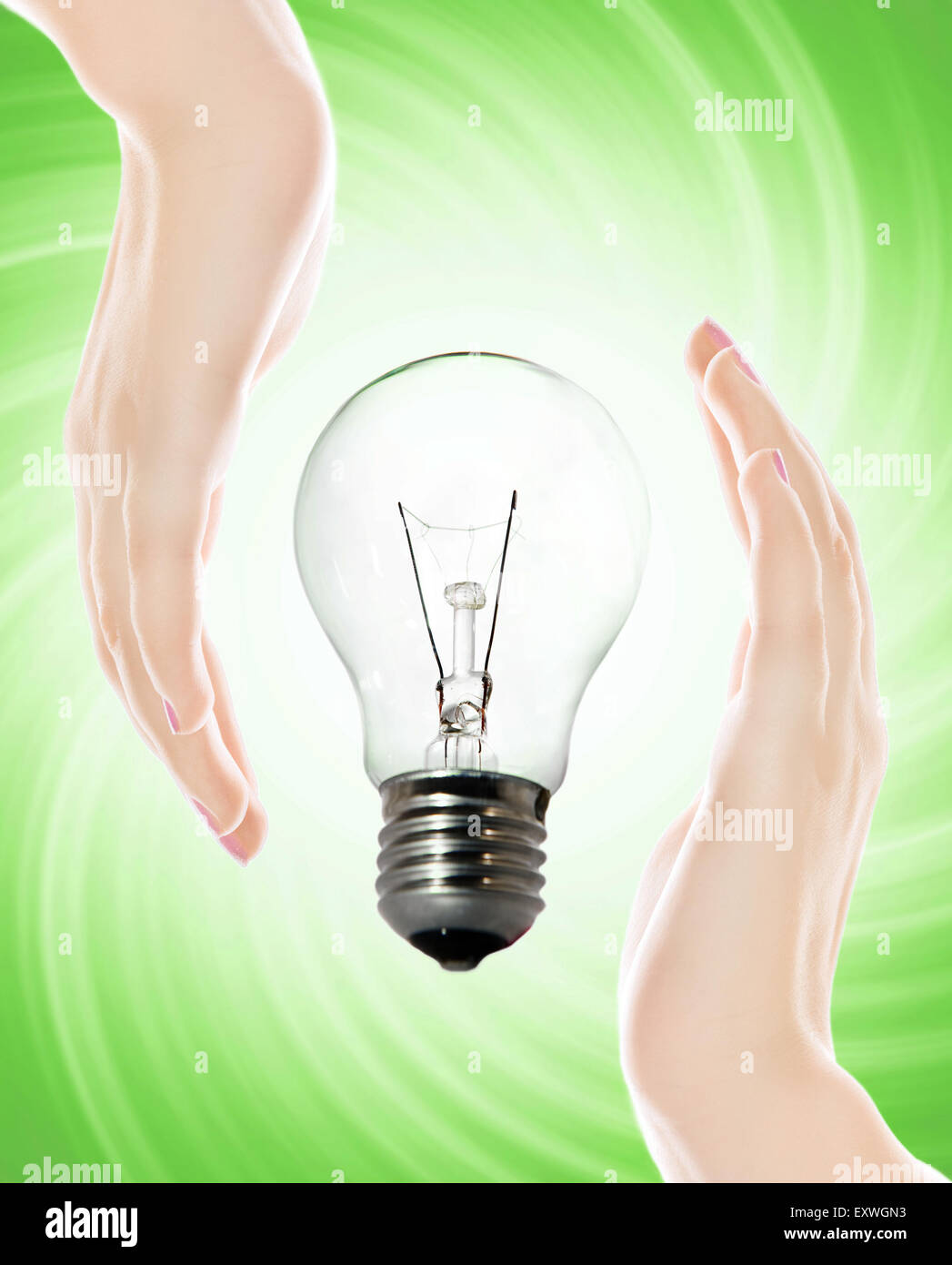 Environment friendly bulb Stock Photo - Alamy