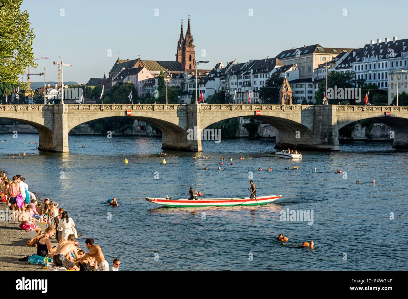 Promenade rhine basel switzerland europe hi-res stock photography and ...