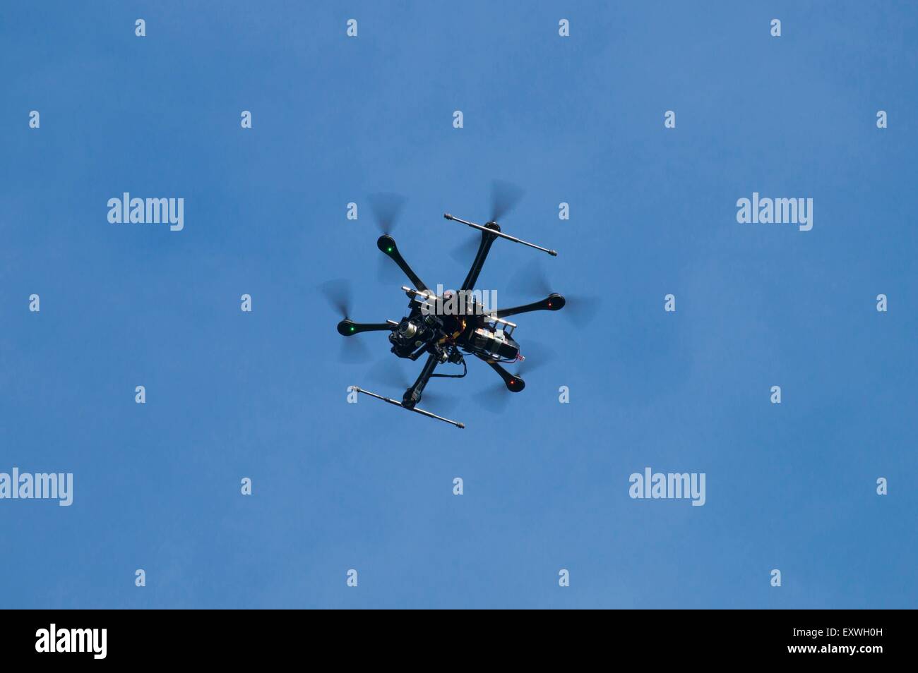 Unmanned aerial vehicle at sky Stock Photo - Alamy