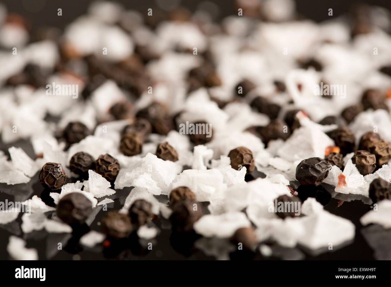Pepper, sea salt and red chili Stock Photo - Alamy