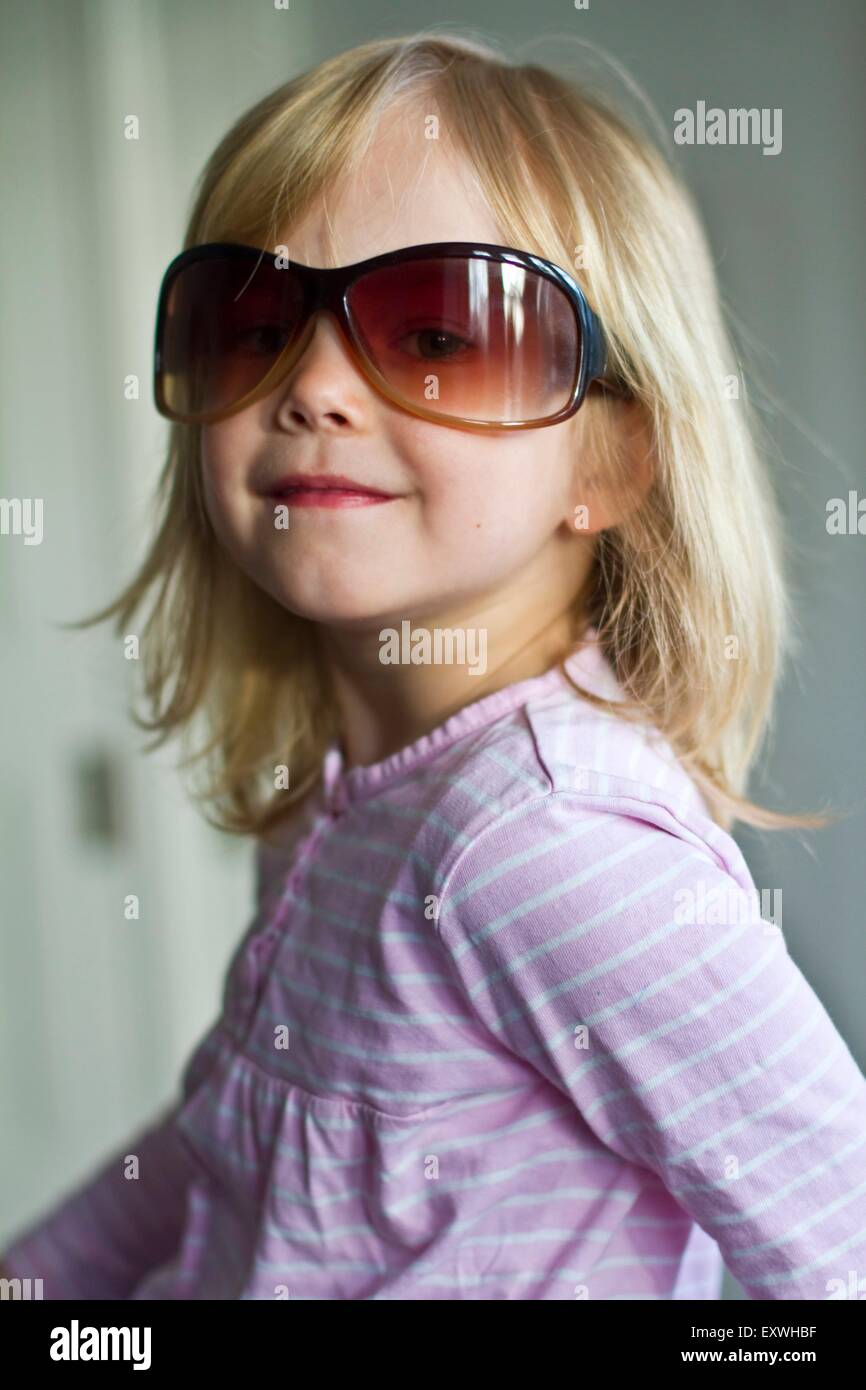 Girl with sunglasses Stock Photo - Alamy