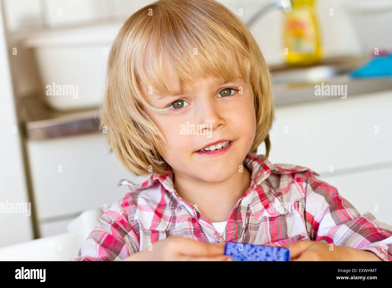 Girl smiling at camera Stock Photo - Alamy