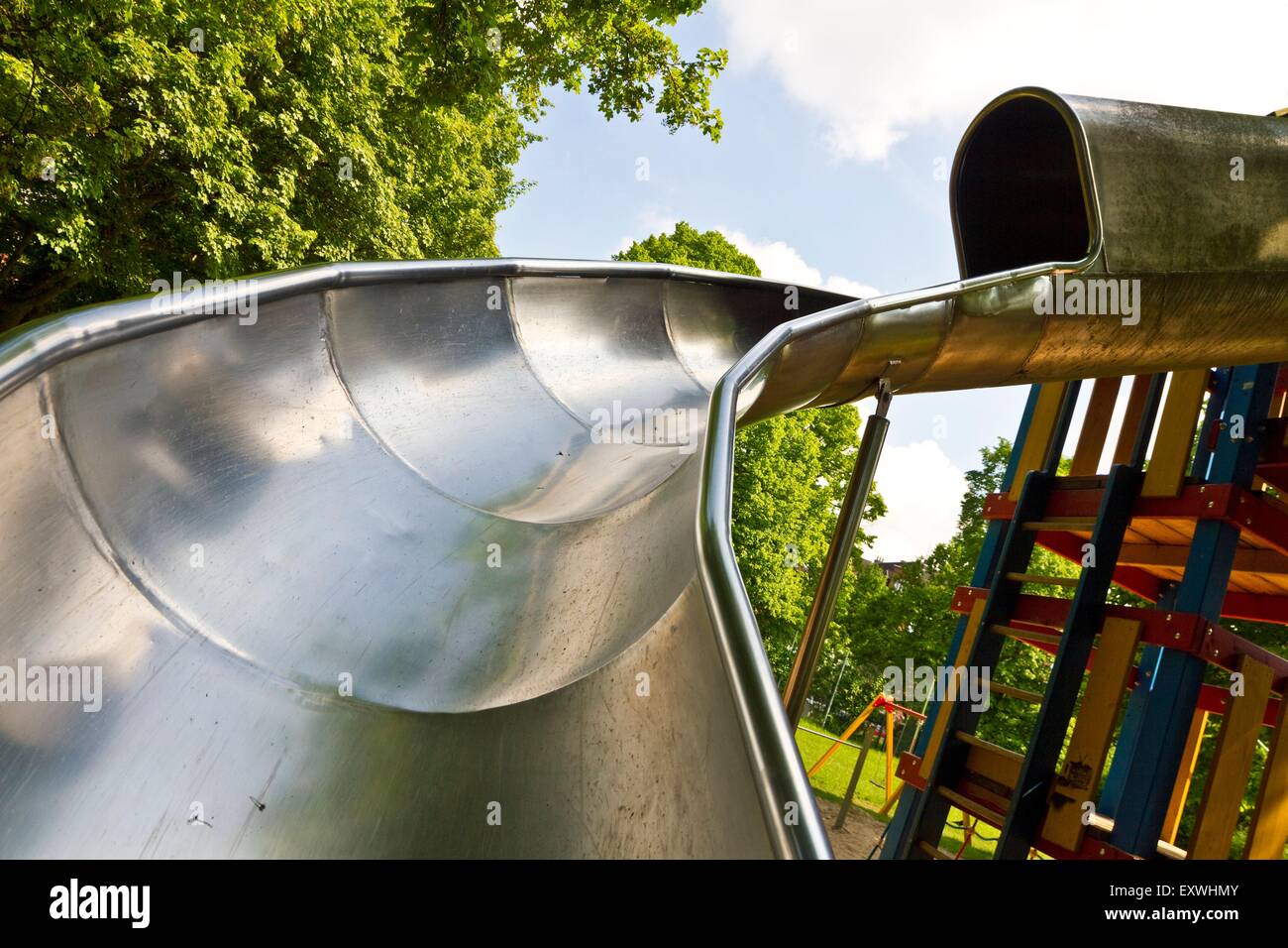 Slide on a playground Stock Photo - Alamy
