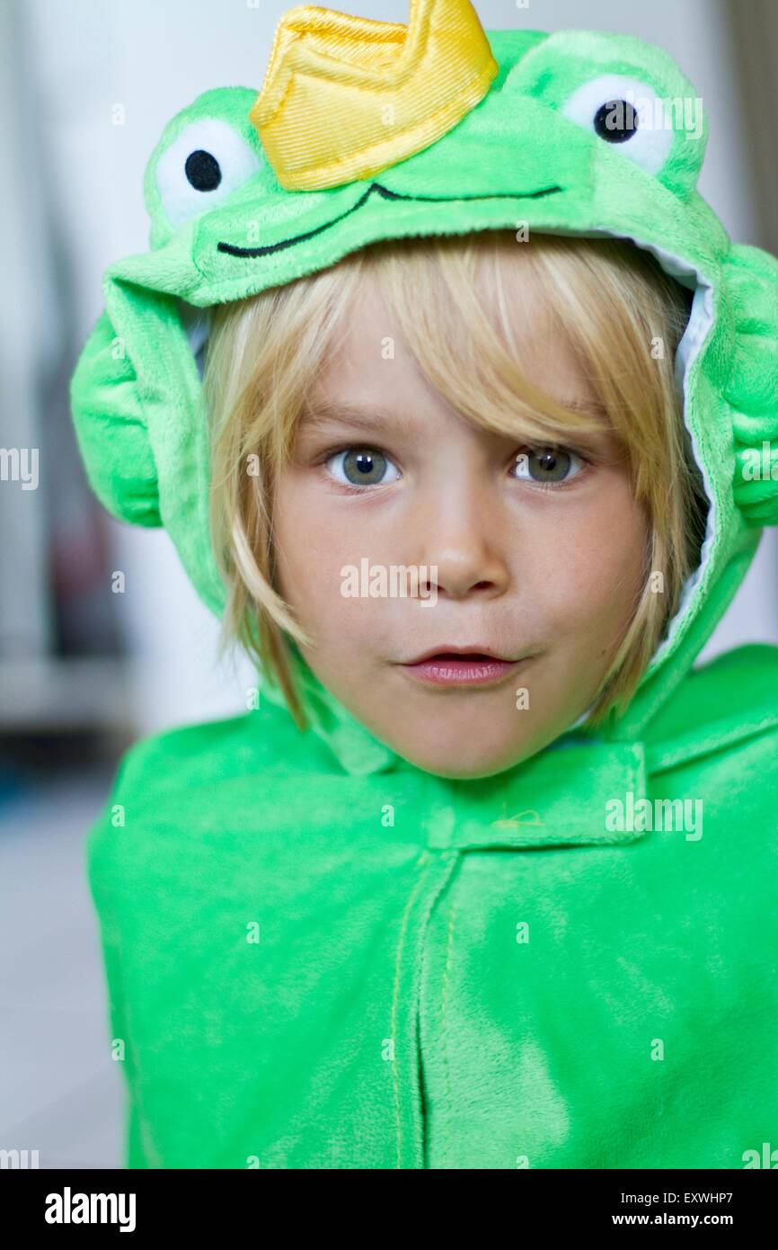 Girl with frog costume Stock Photo - Alamy