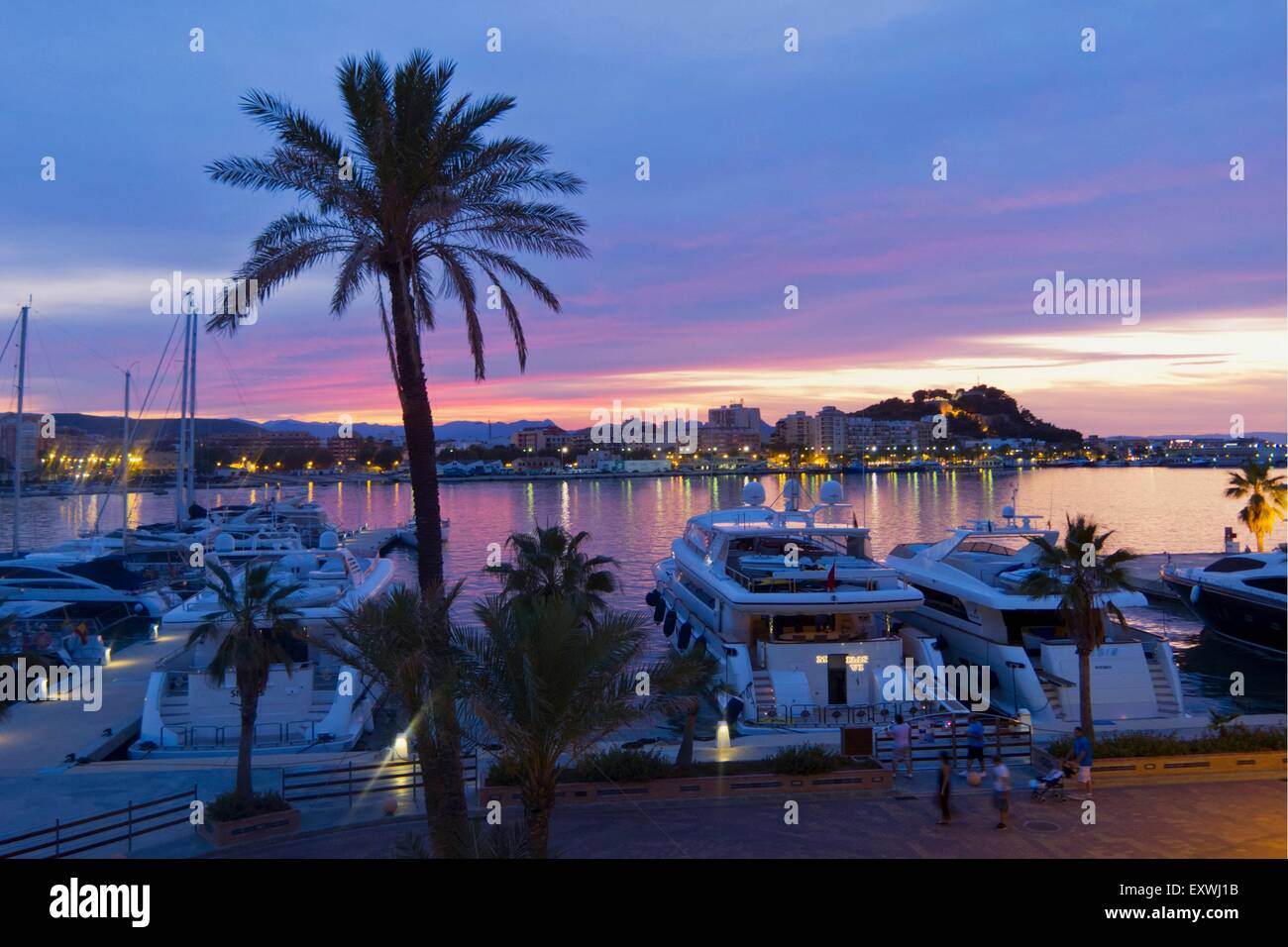 Denia marina at sunset, Costa Blanca, Spain Stock Photo - Alamy