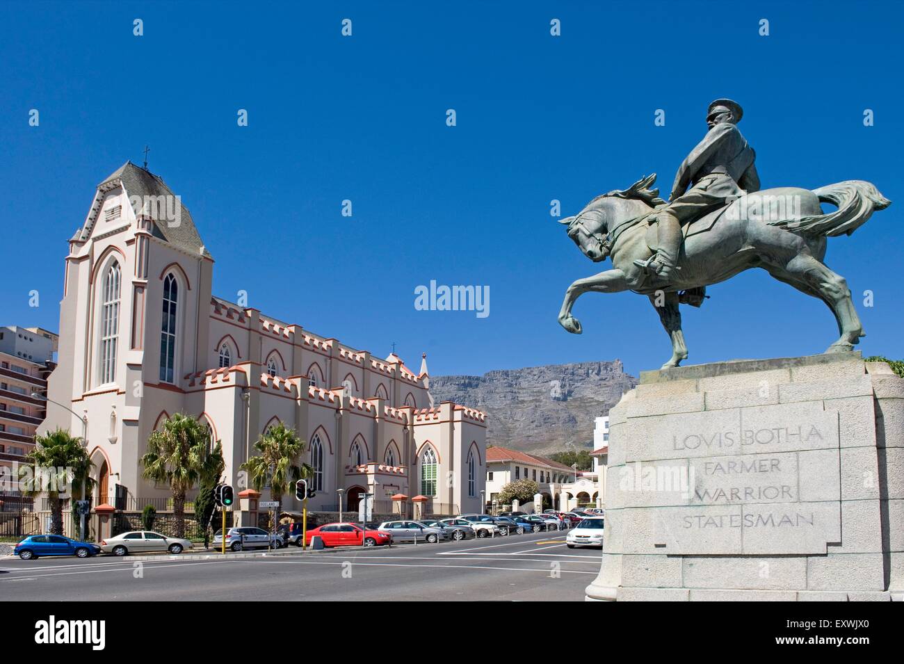 Louis Botha Monument and St. Mary Cathedral, Cape Town, South Africa ...