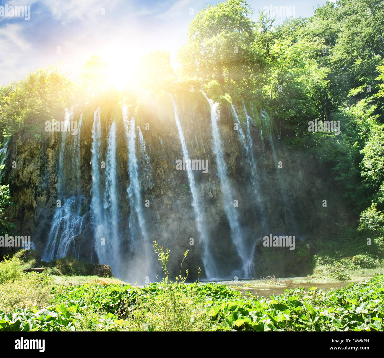 Waterfall in stream over down hi-res stock photography and images - Alamy