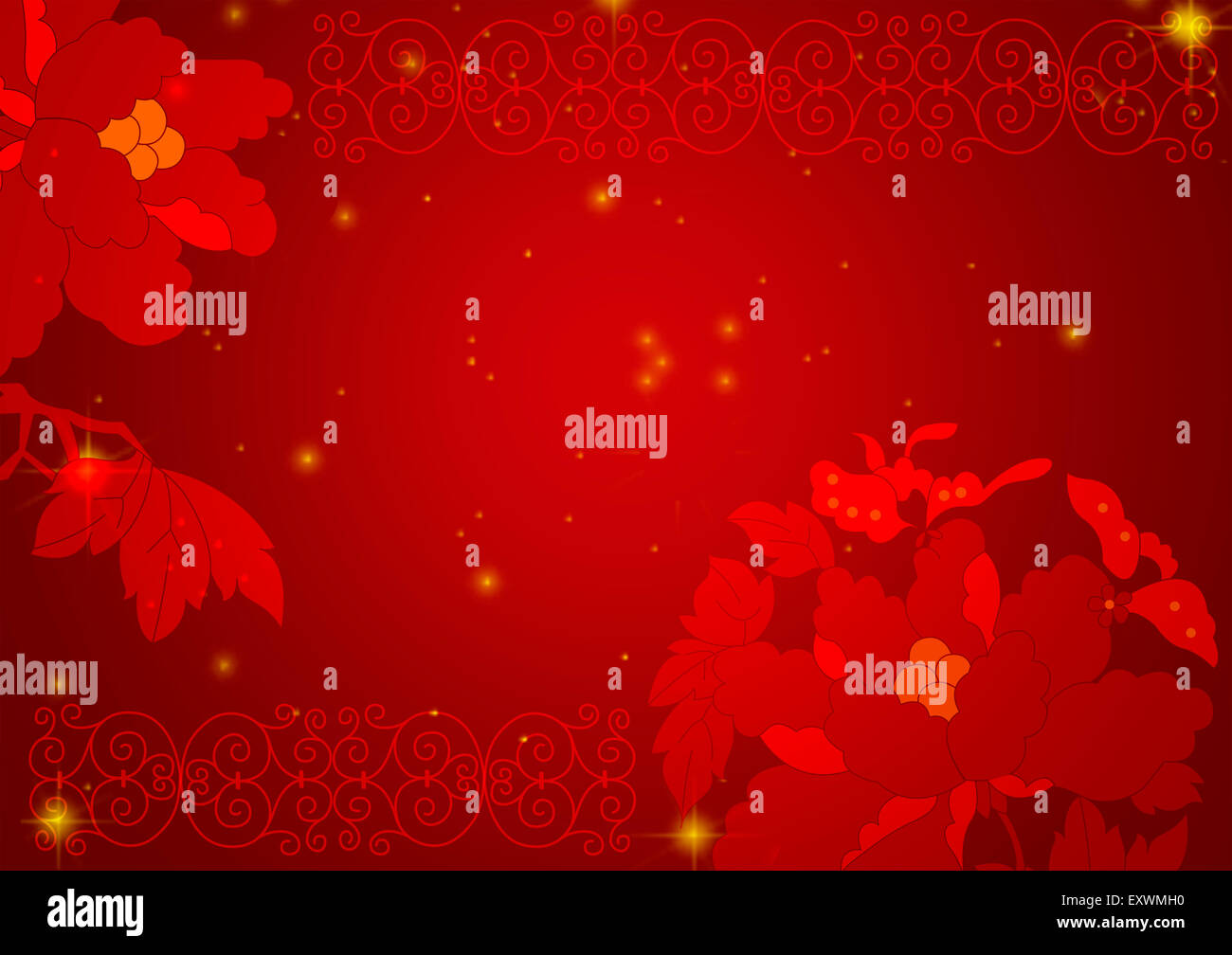 Auspicious Patterns, Chinese Style, Floral Pattern Stock Photo - Alamy