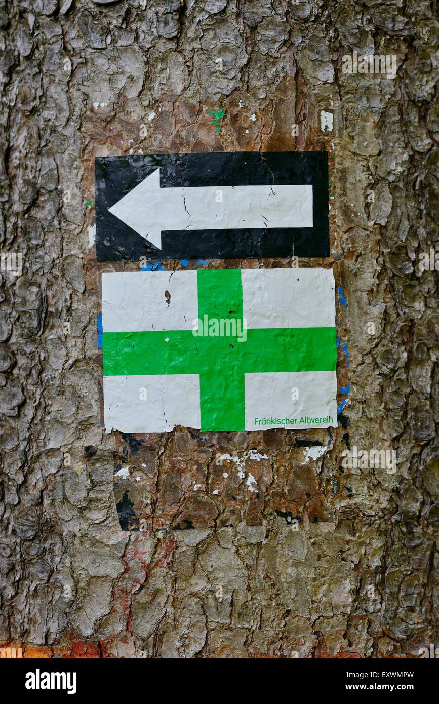 Vertical sign on tree hi-res stock photography and images - Alamy