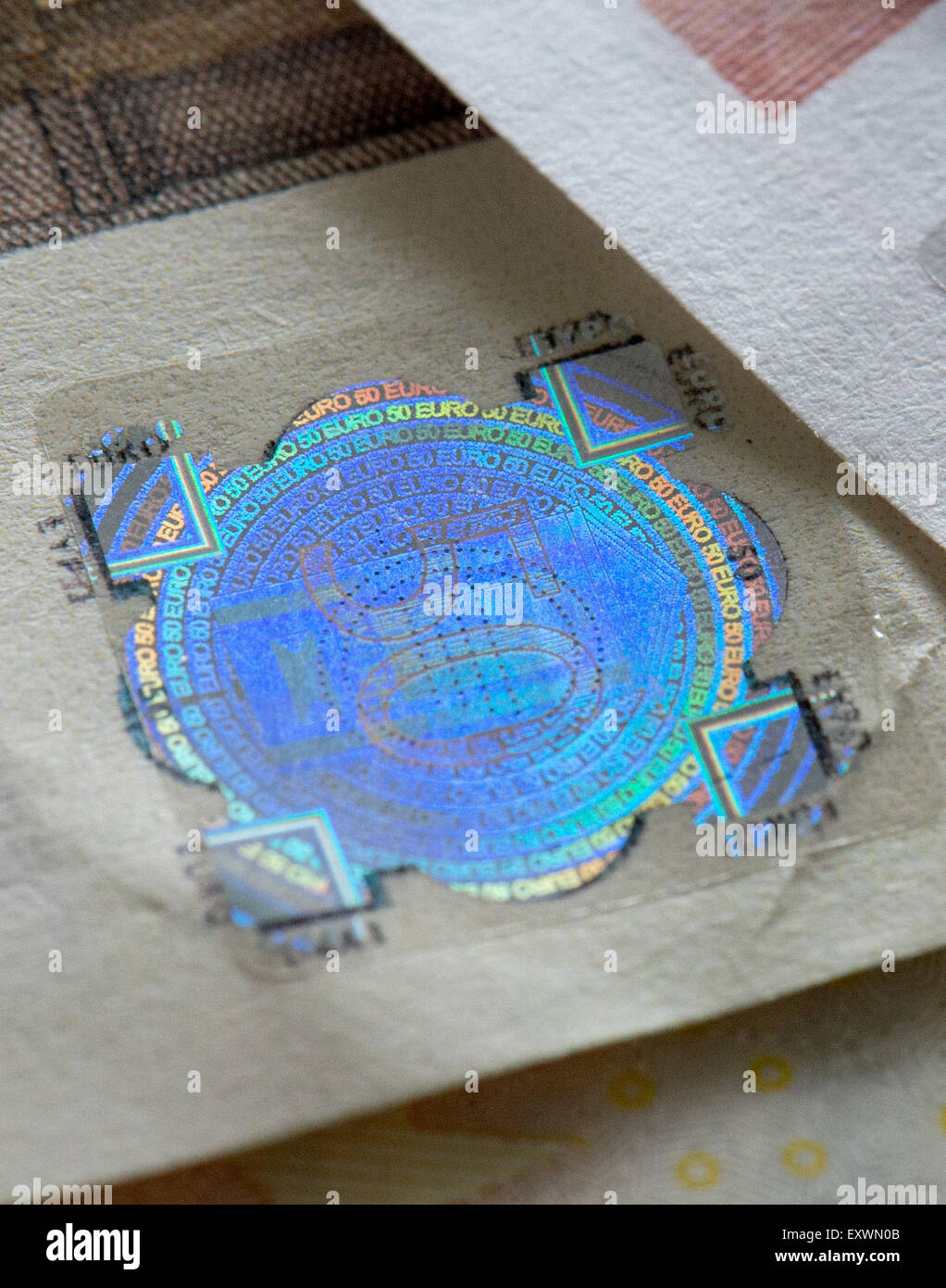 50 euro note hologram euro hi-res stock photography and images - Alamy