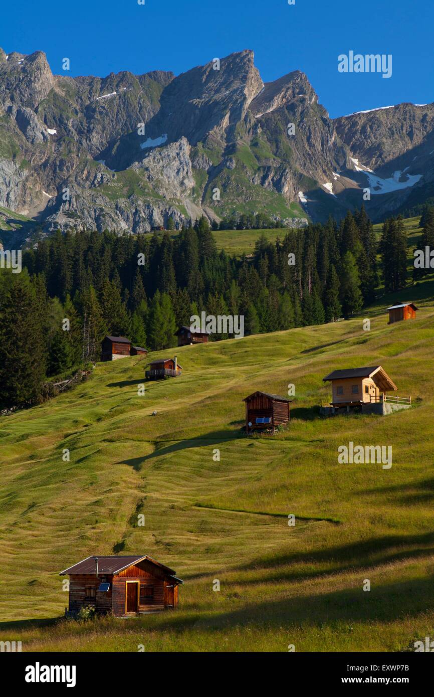 Huts, Lechtal Alps, Stanzertal, Tyrol, Austria, Europe Stock Photo - Alamy