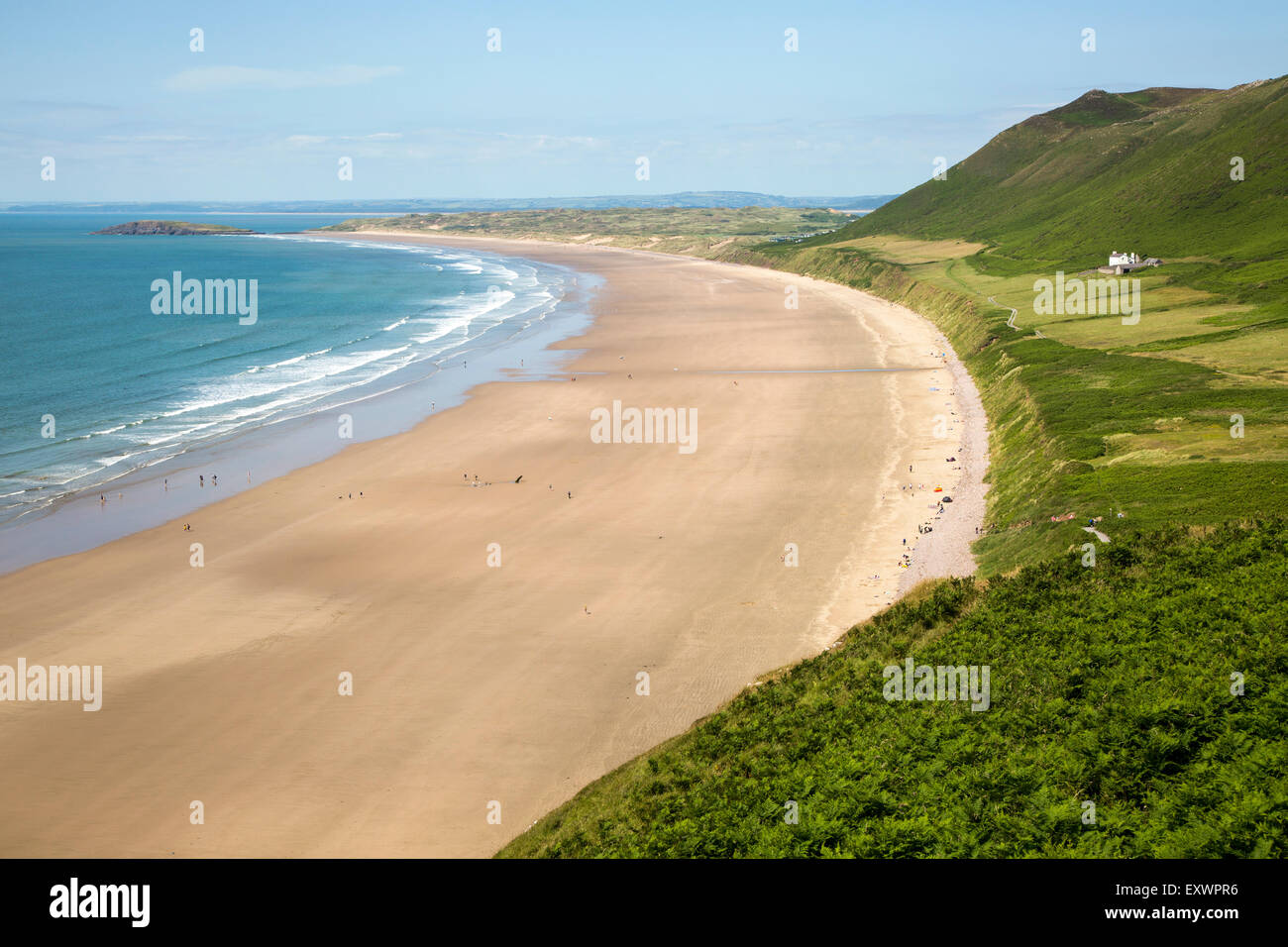 Rhossili beach, Gower peninsula, near Swansea, South Wales, UK Stock ...