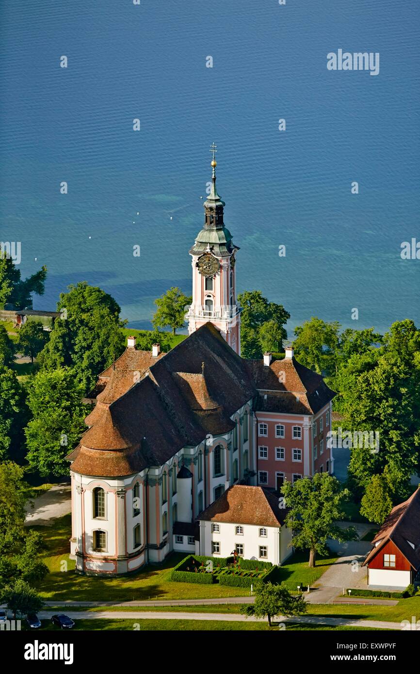 Baroque church Birnau at Lake Constance, Baden-Wuerttemberg, Germany ...
