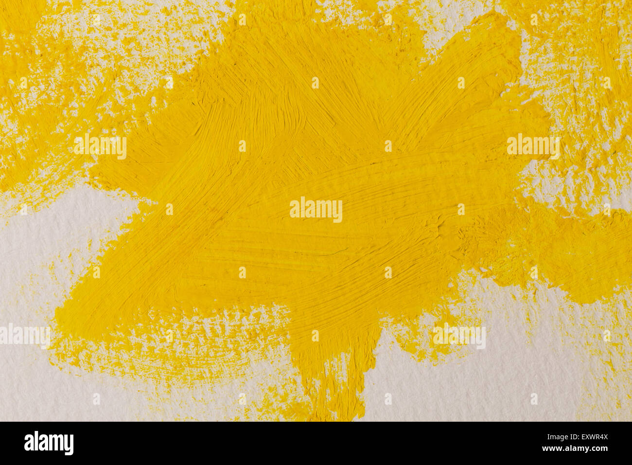 Close up of the yellow paint strokes texture Stock Photo - Alamy