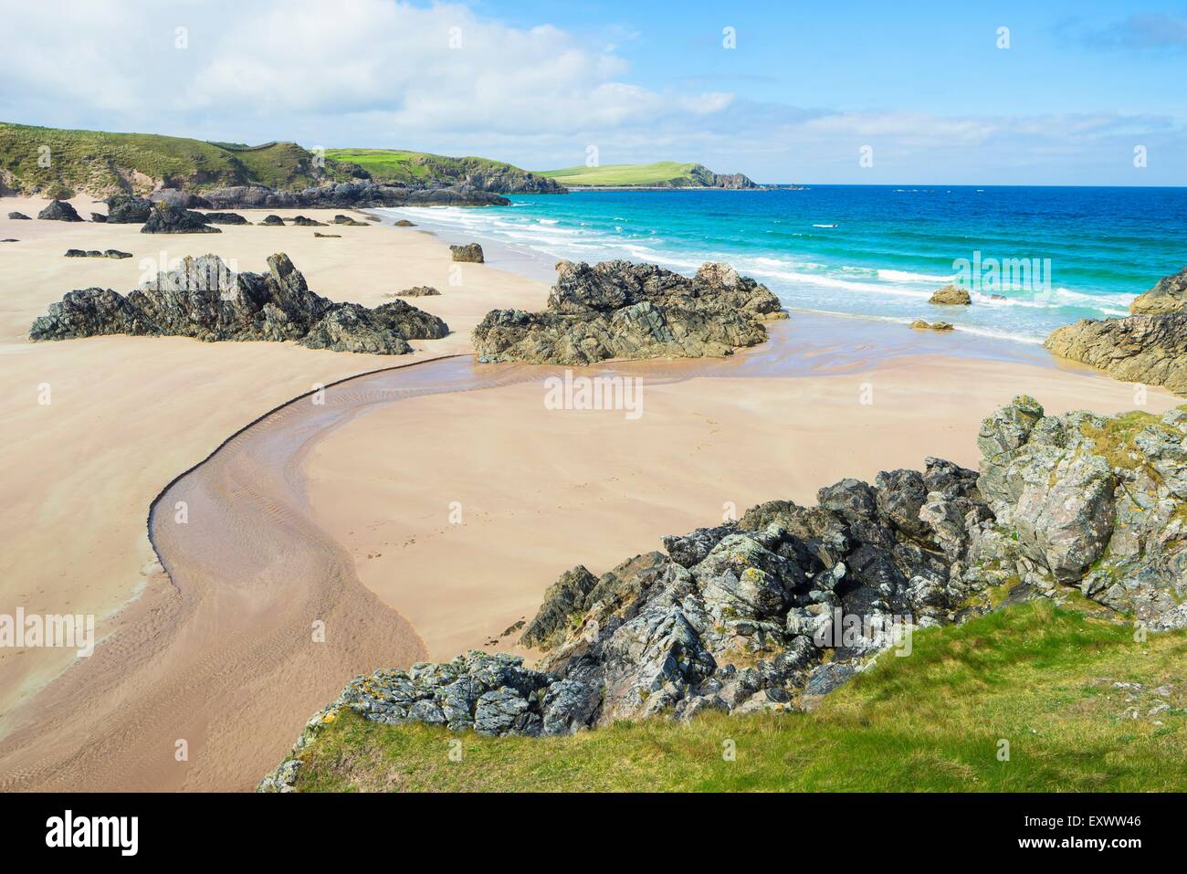 Beach of Sango Bay im Northern Scotland Stock Photo - Alamy