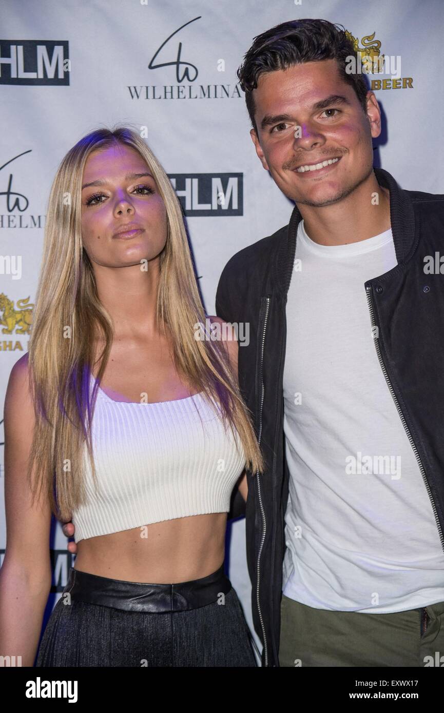 New York, NY, USA. 16th July, 2015. Danielle Knudson, Milos Raonic at ...