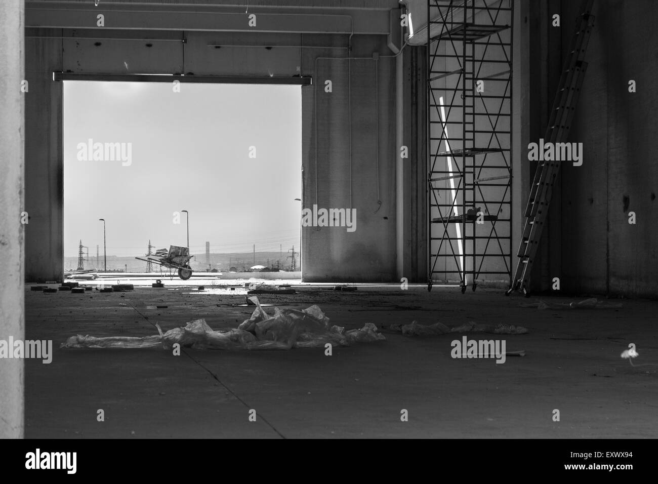 View of a warehouse under construction Stock Photo - Alamy